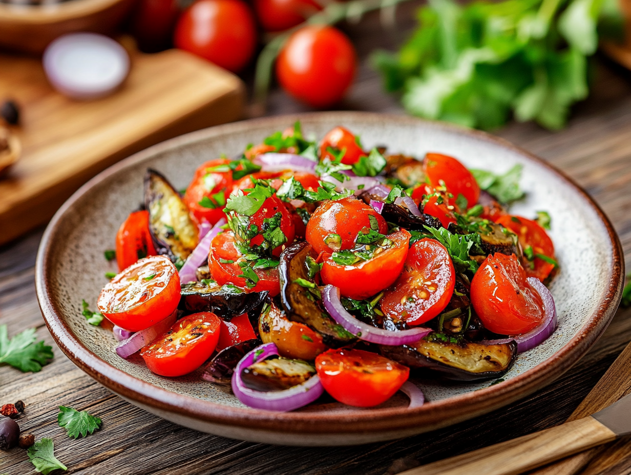 Smoky Grilled Eggplant Salad from the Philippines