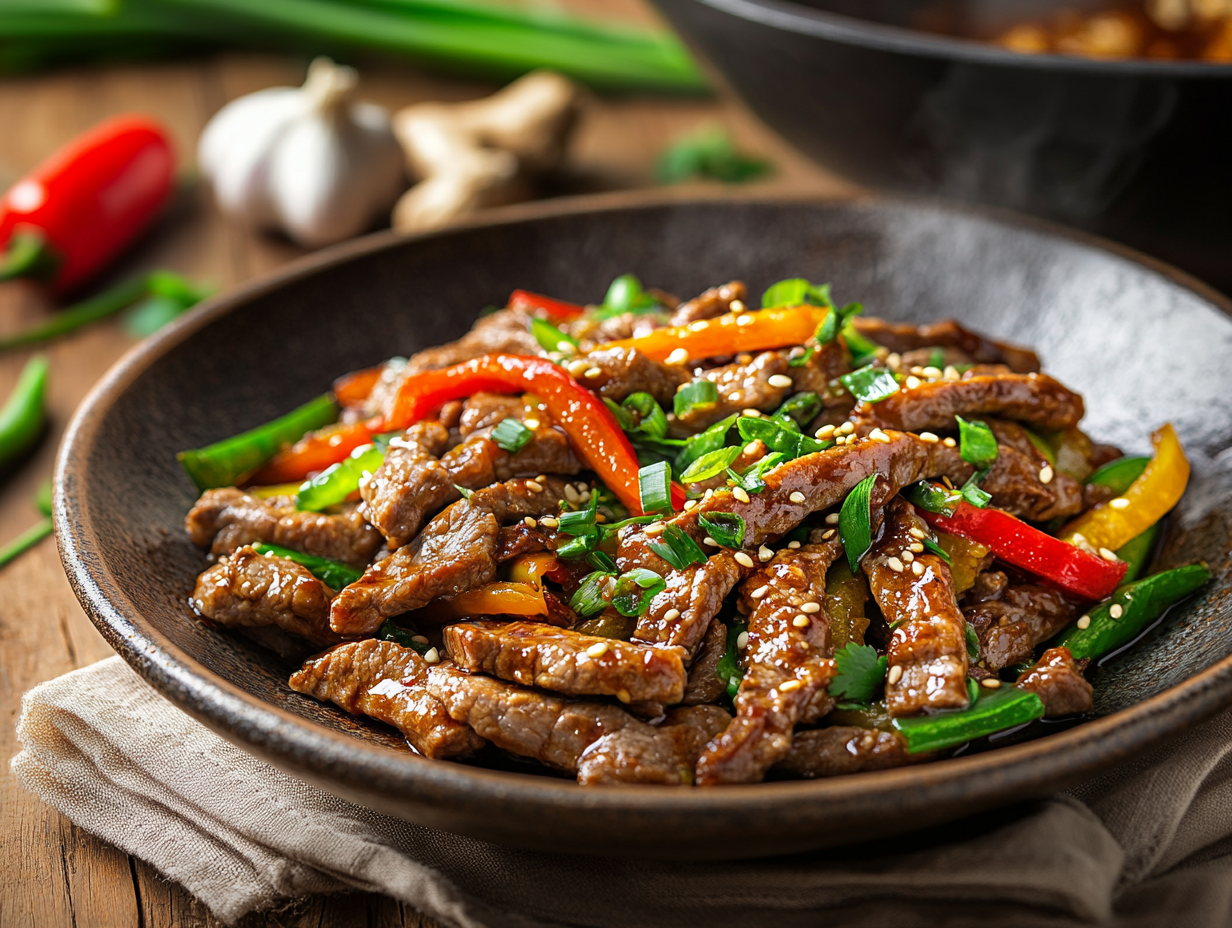 Sizzling Southeast Asian Spicy Beef Stir-Fry Delight