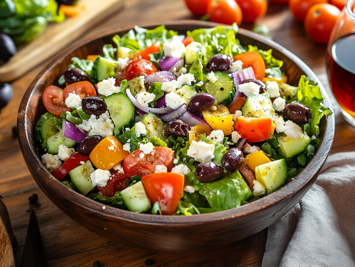 Fresh Mediterranean Chop Salad Bursting with Vibrant Flavors