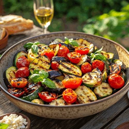 Rustic Tuscan Grilled Vegetable Salad Bursting with Flavor
