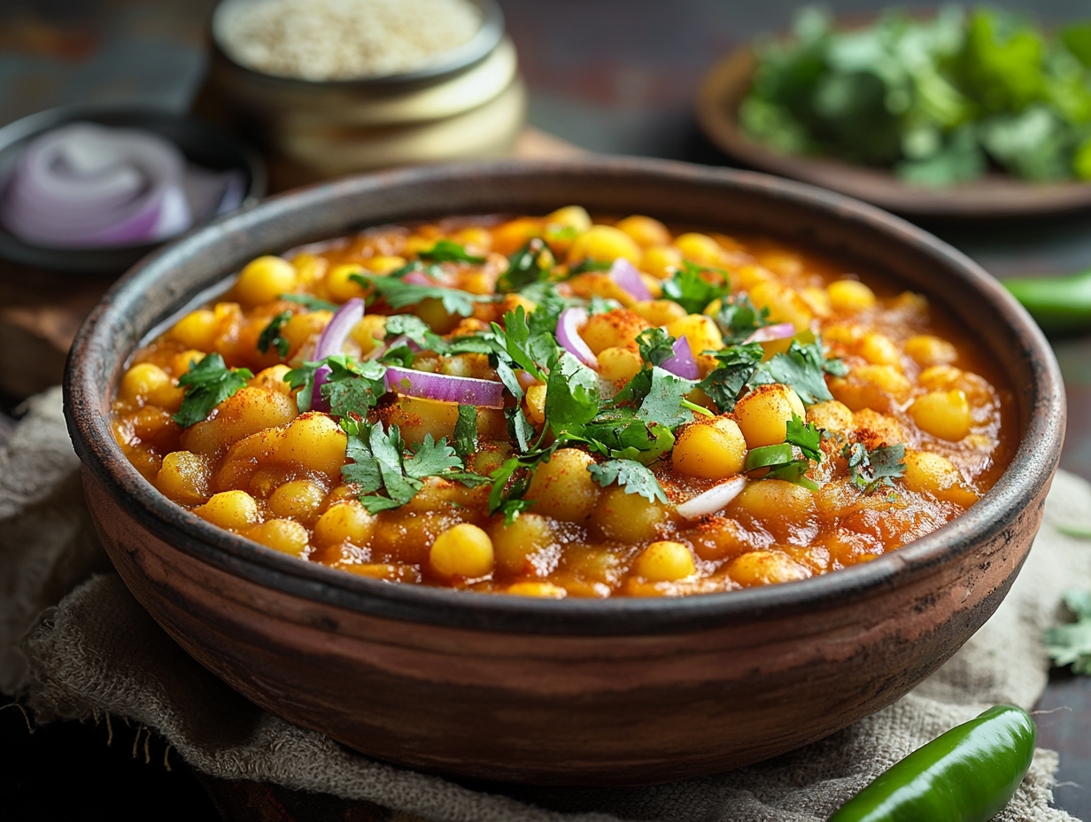 Spicy Bengali Street Food Chotpoti Bursting with Flavor