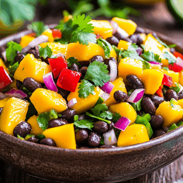 Tropical Brazilian Black Bean and Mango Salad Delight