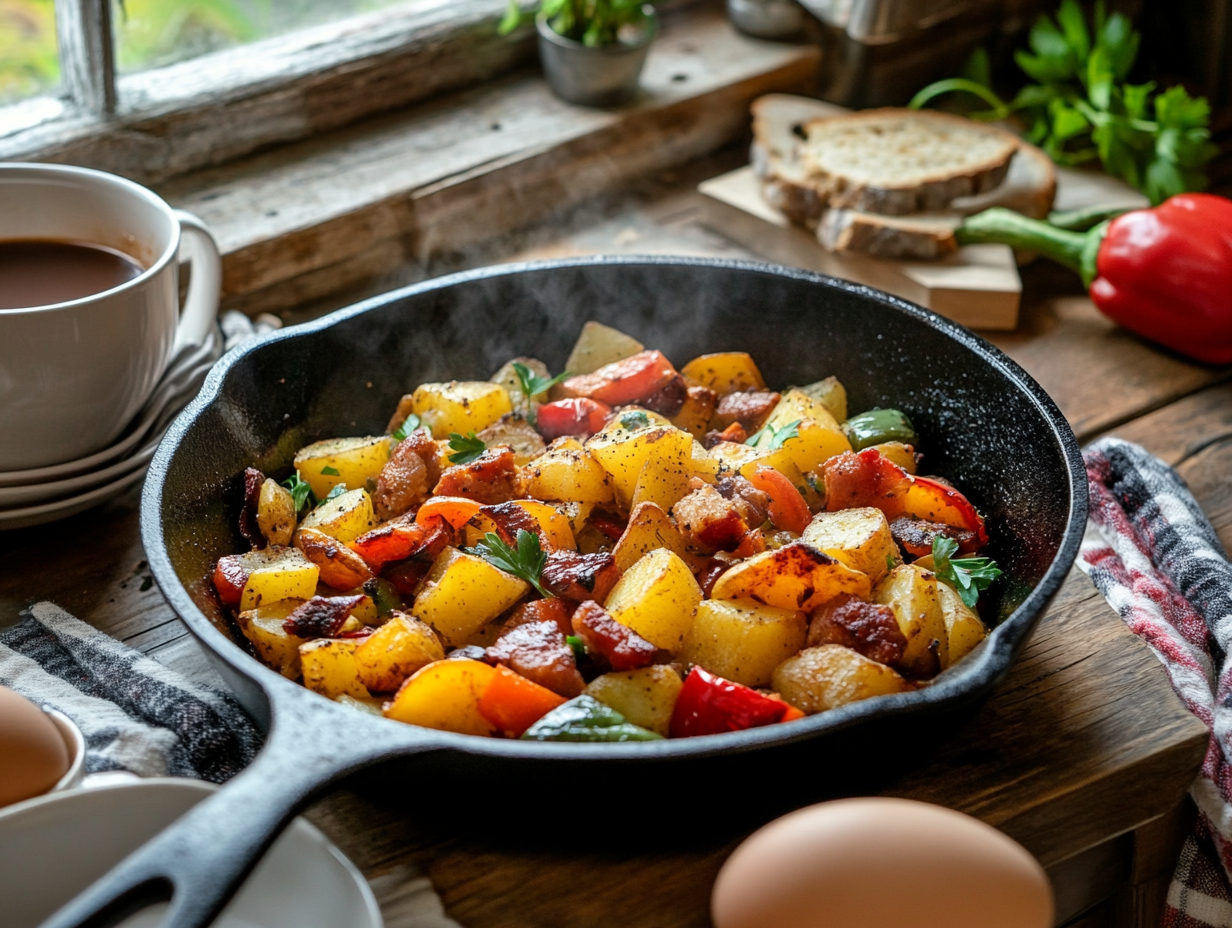 Smoky Pork and Potato Hash: A Hearty Breakfast Delight