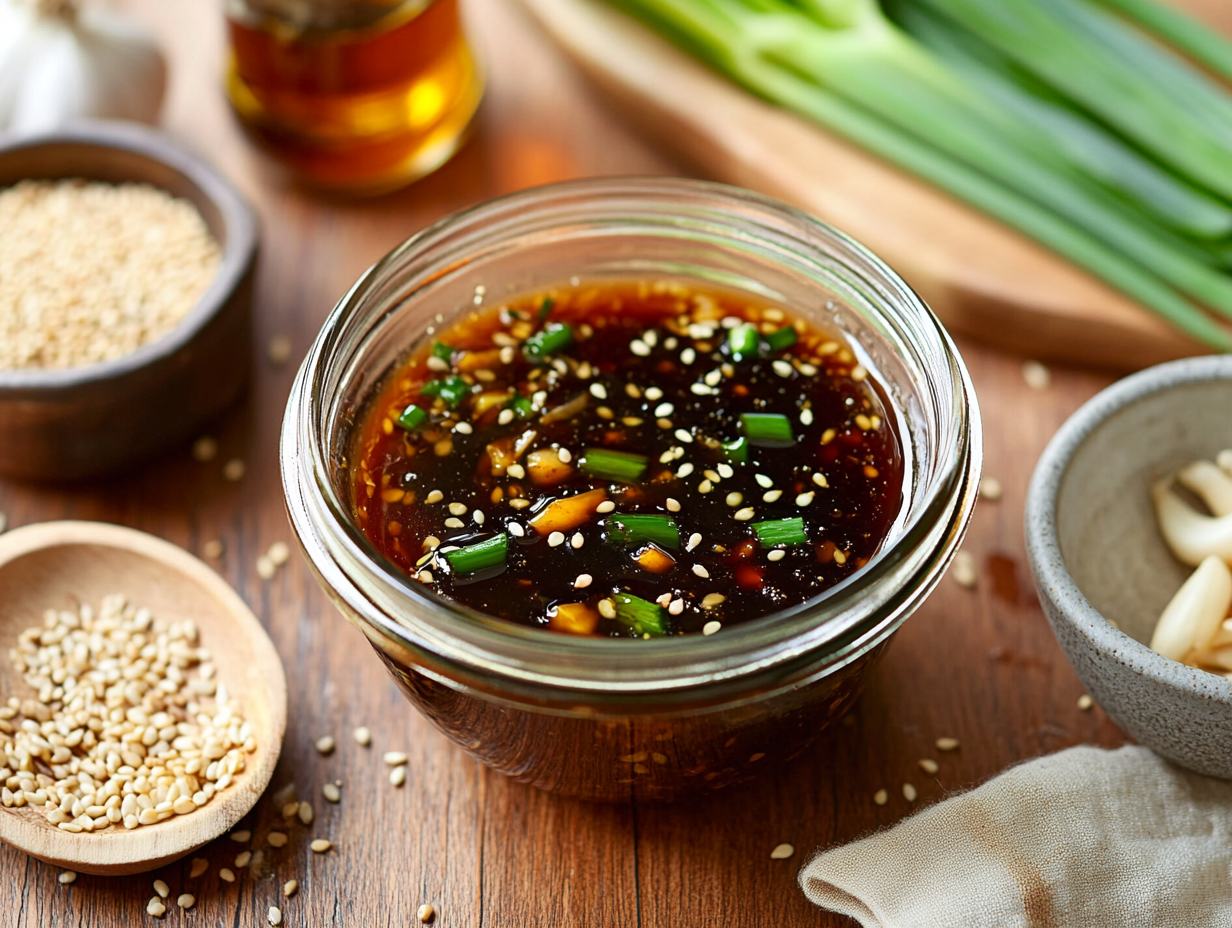 Vibrant Korean Soy Sesame Dressing for Every Dish