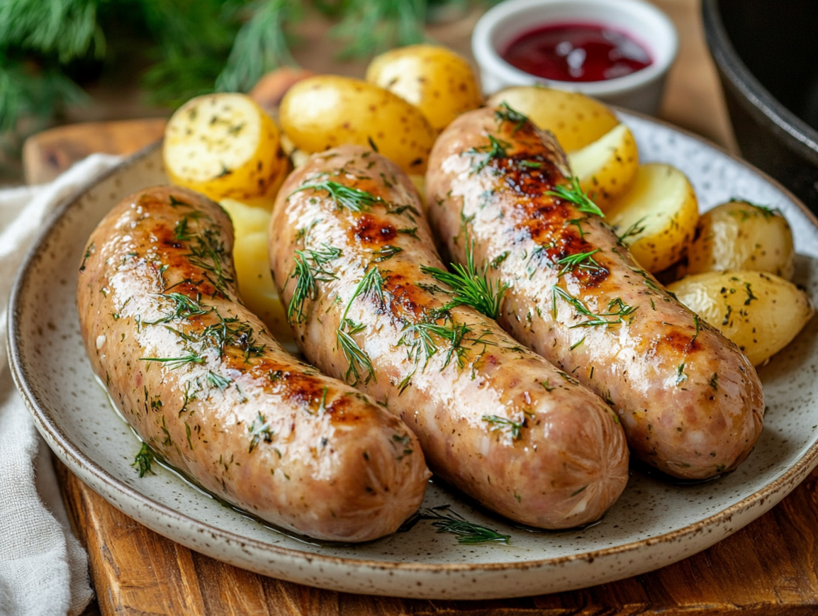 Scandinavian Delight: Minced Pork and Dill Sausage