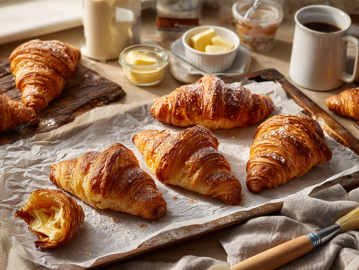 Quick Puff Pastry Croissants