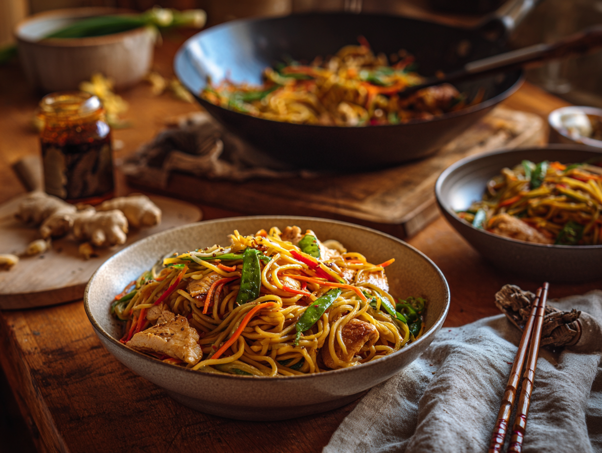 Quick Chicken Lo Mein